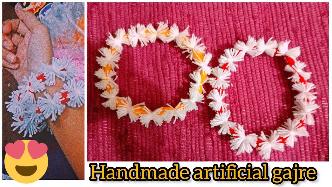 How to make gajra bangles || Make Gajra(for Hand )using Wool||making ...