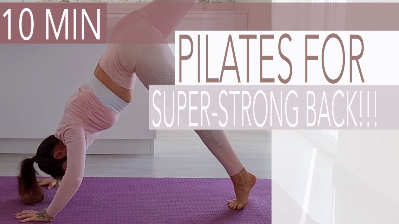 10 MIN PILATES | super-strong back-muscles ♡ bodyweight w/ stretches ...