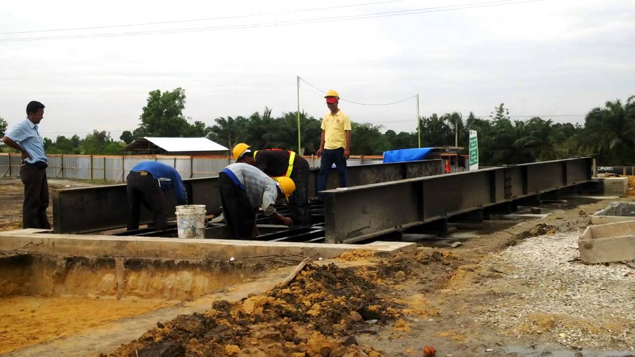 Weighbridge installation - YouTube