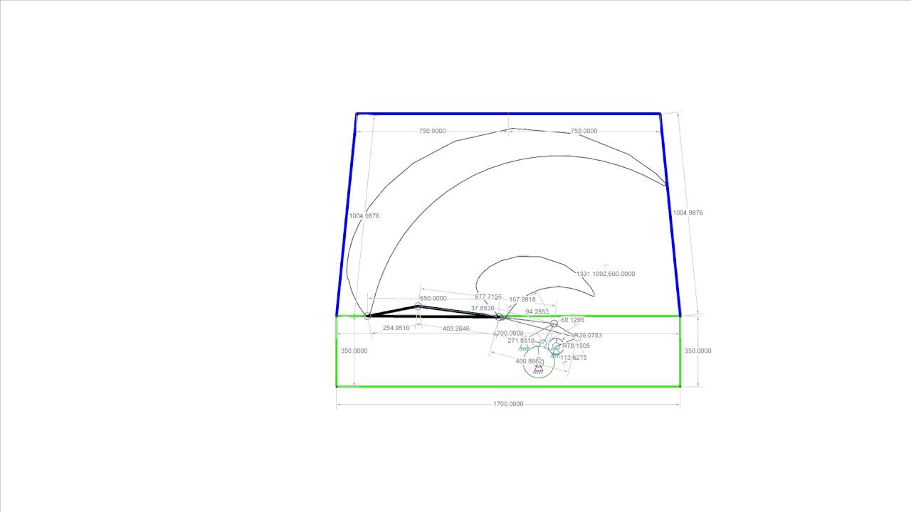 One Wiper design using linkage - YouTube