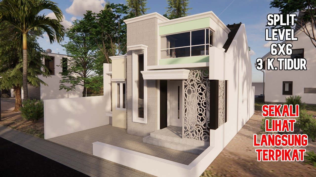 Rumah Minimalis Split Level ini jangan sampai terlewat 6x6 meter - YouTube