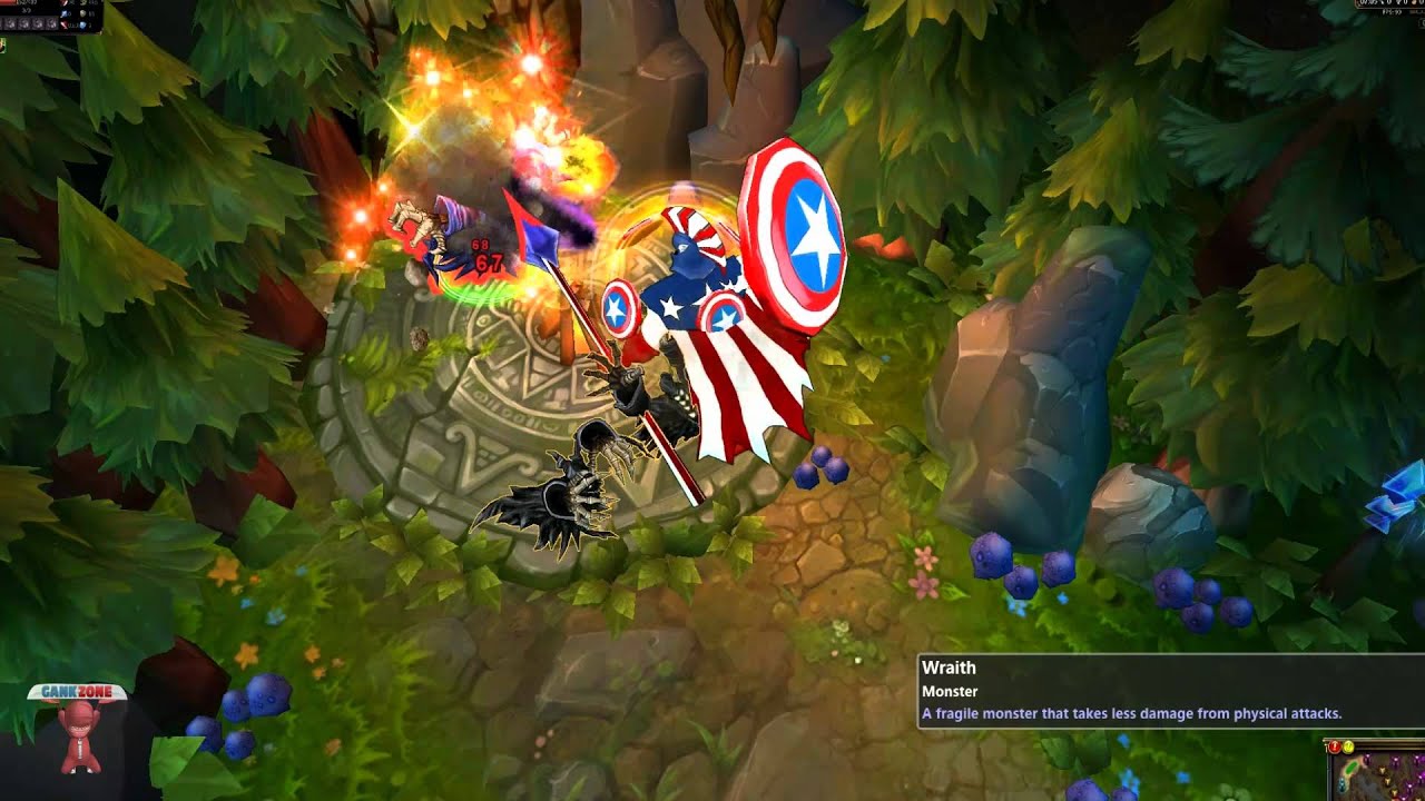 Custom Skin Spotlight: Captain America Pantheon, League of Legends LoL ...