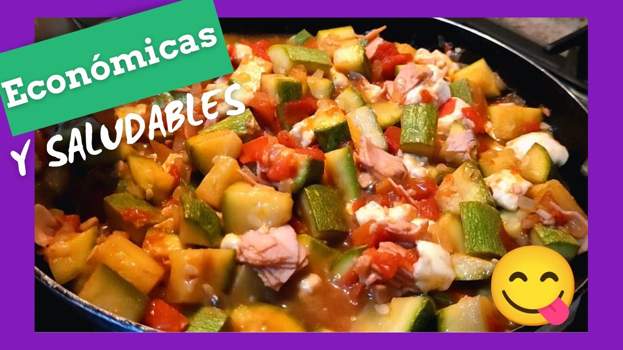 CALABACITAS A LA MEXICANA con jamón y queso 🥒🍅🧅 - YouTube
