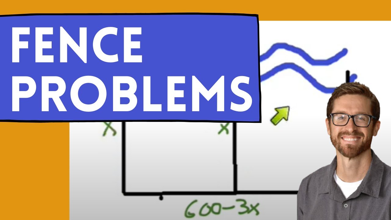 Vertex Form Word Problems (Fence Problems) - YouTube