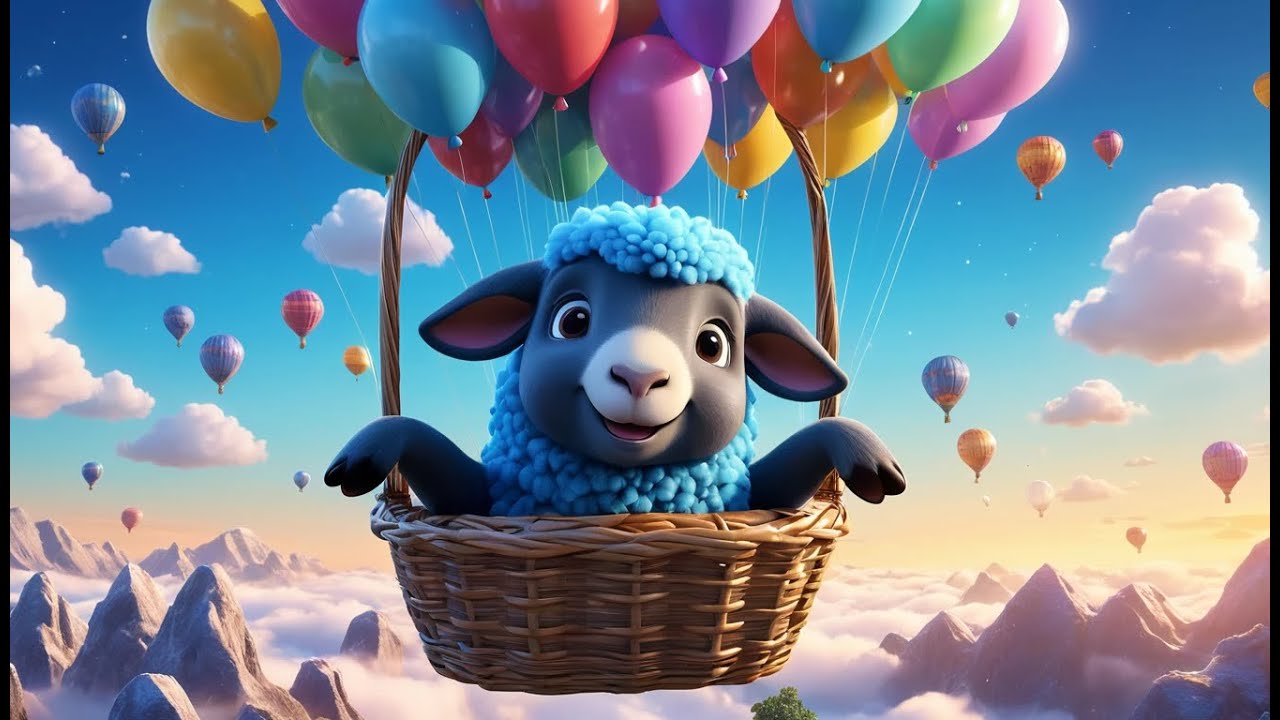 Baa Baa Blue Sheep’s Balloon Ride | Fun Balloon Adventure Song for Kids ...