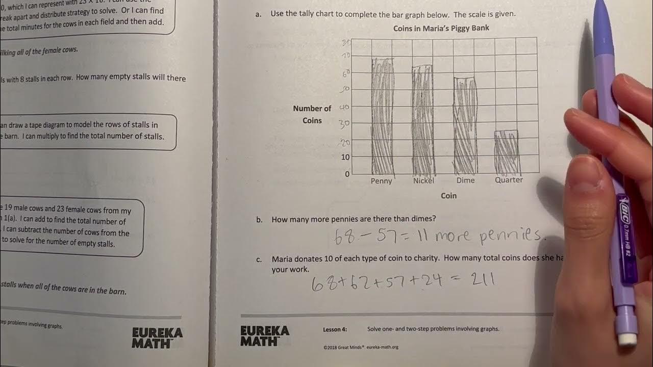 Eureka Math Grade 3 Module 6 Lesson 4 Homework | #mathwithaubrey # ...