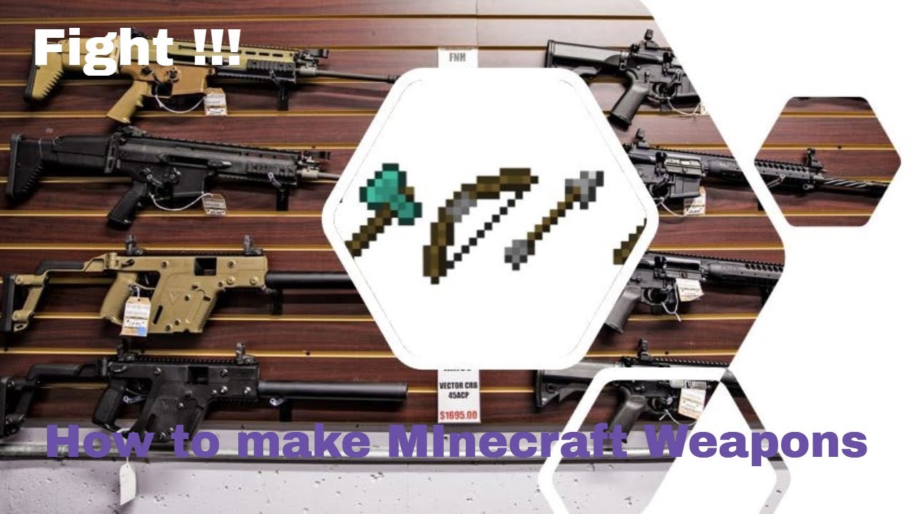 How to make a weapons in minecraft - YouTube