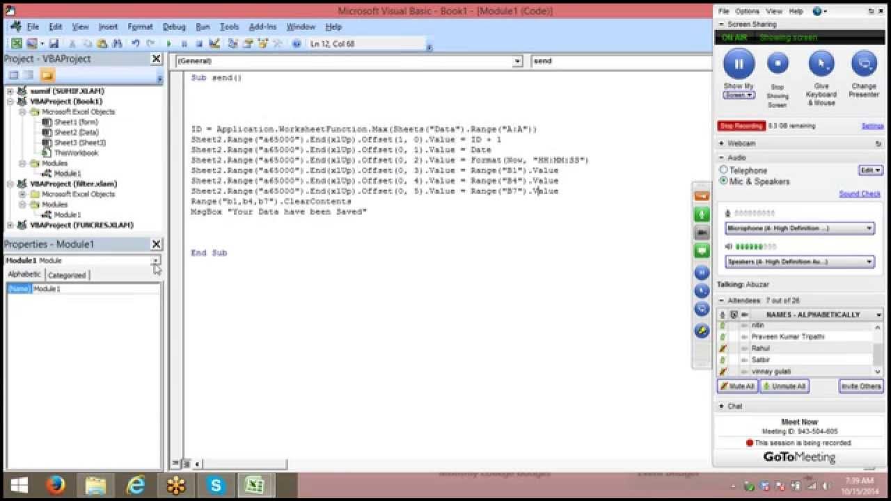 Advanced Excel VBA Macros Training in Hindi Call 8802579388 - YouTube