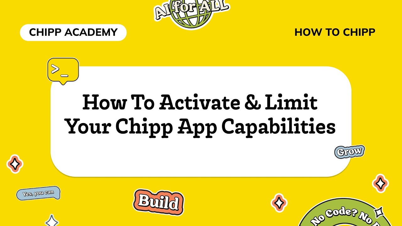 How To Activate & Limit Your Chipp App Capabilities - YouTube