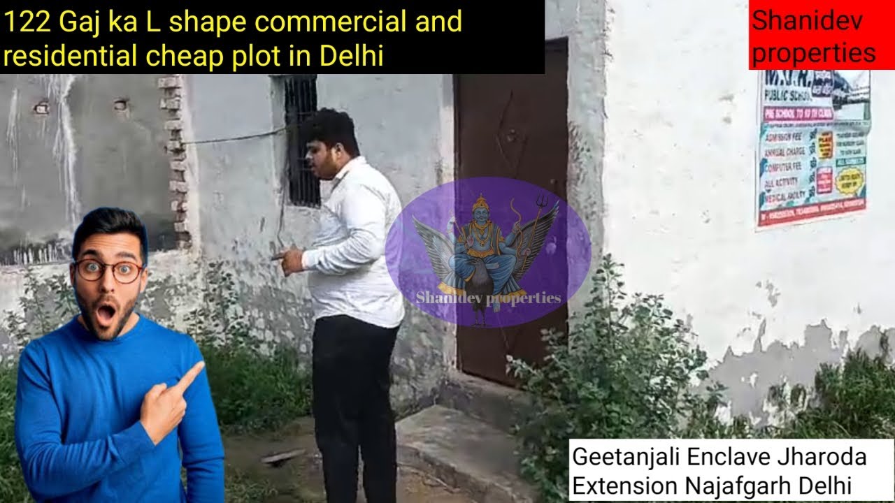 122 gaj ka l shape commercial and residential cheap plot in Delhi - YouTube