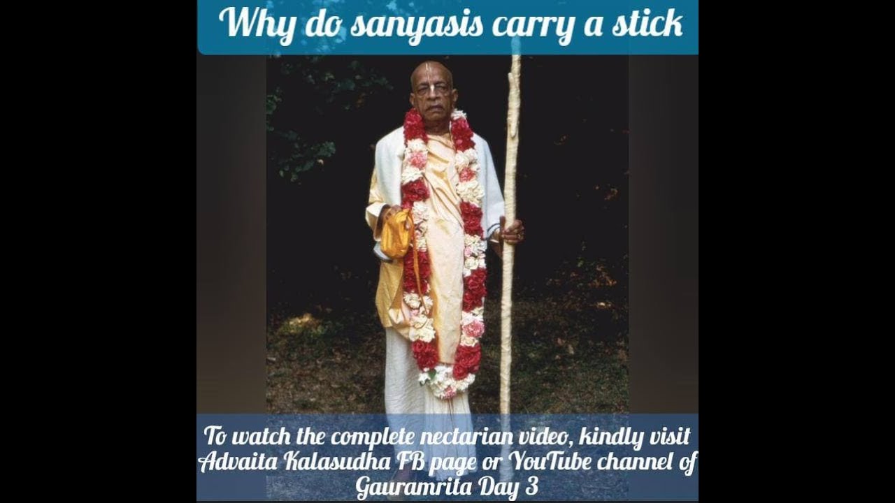 Significance of Sannyasa Danda stick - YouTube