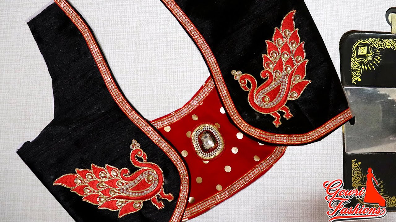 Beautiful Peacock Back Neck Design Cutting and Stitching - YouTube