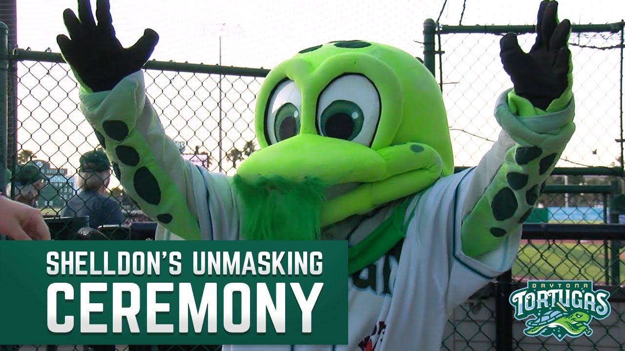 Shelldon's Mascot Unmasking Ceremony | Daytona Tortugas - YouTube