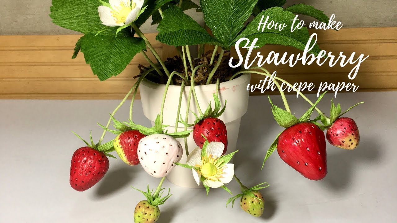 How to make Strawberry paper, Diy Paper Strawberry| Giáng Sinh Handmade ...