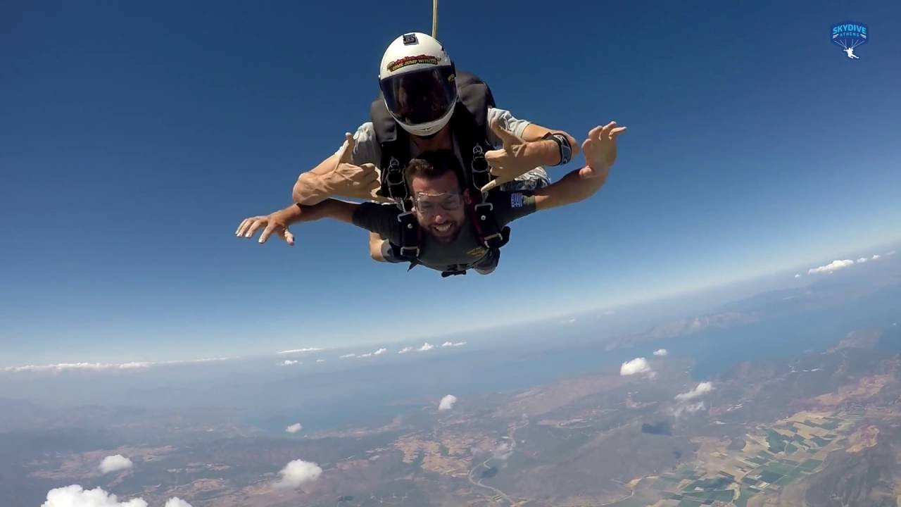 Tandem Skydive Greece~Freefall Jump - YouTube