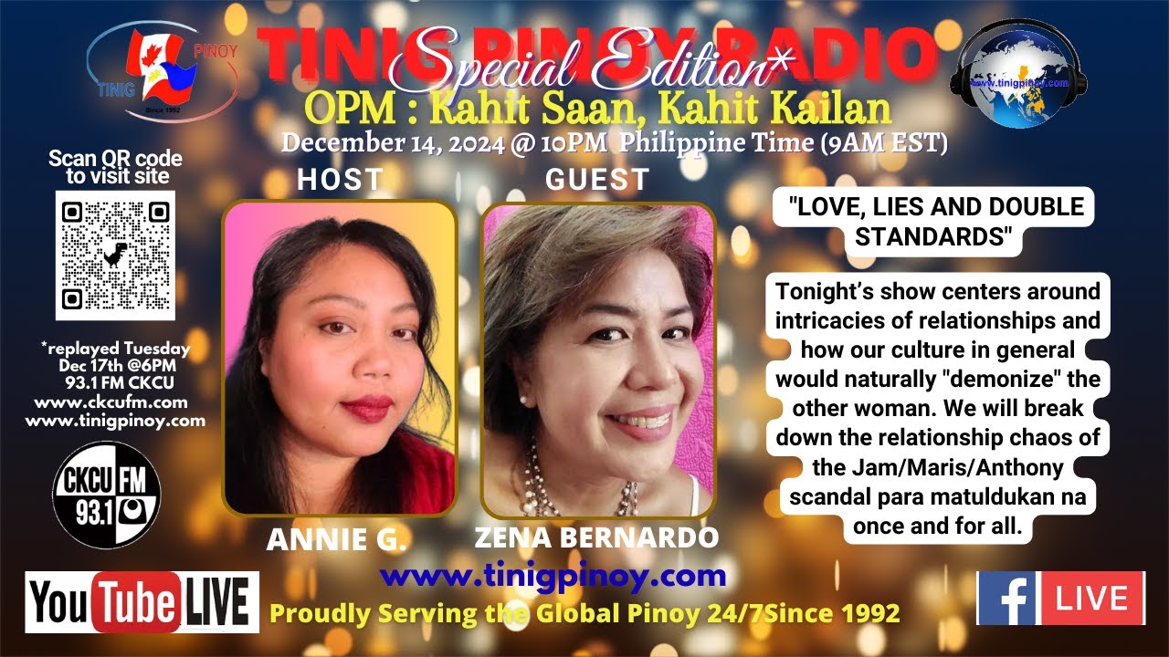 TINIG PINOY Special Edition, December 14, 2024 Topic: Love, Lies and ...
