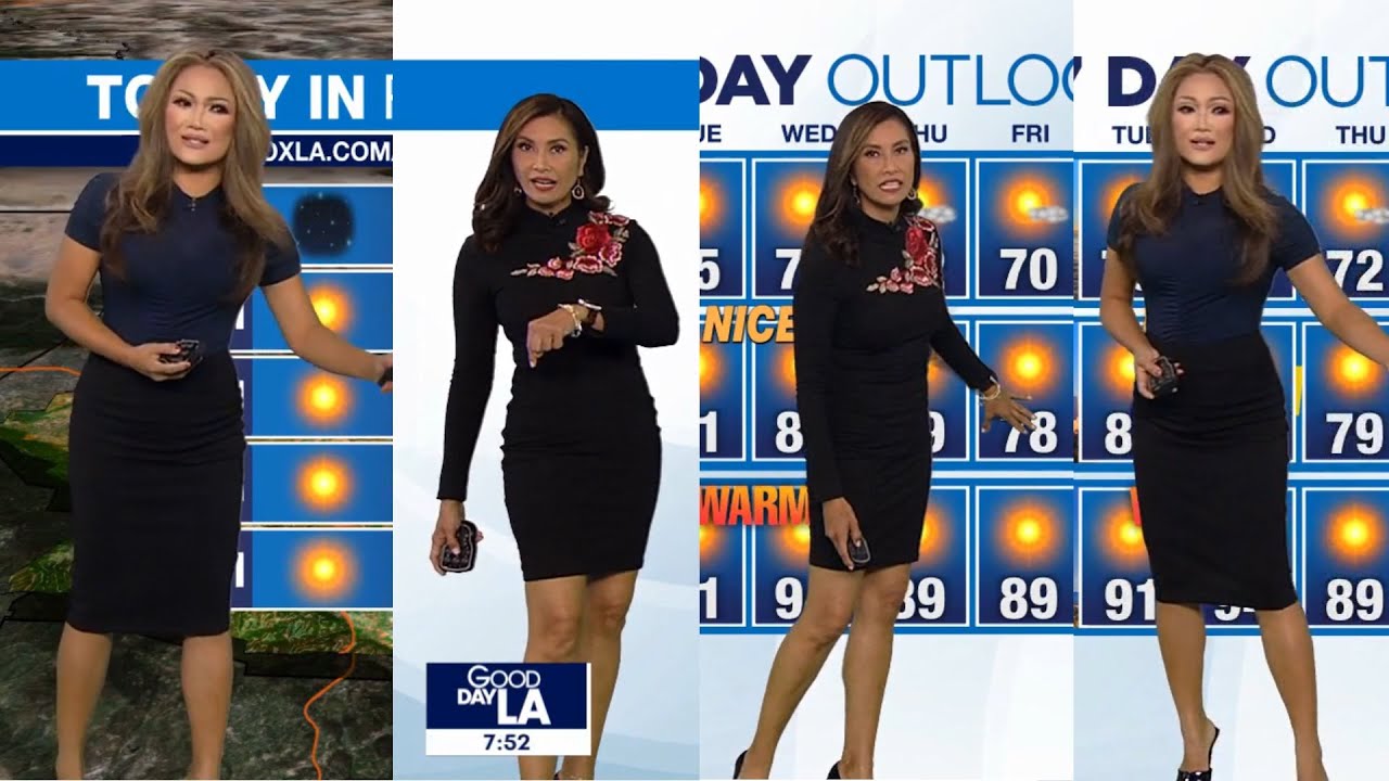 Maria Quiban and Soumada Khan with Weather clips for FOX11 LA (October ...