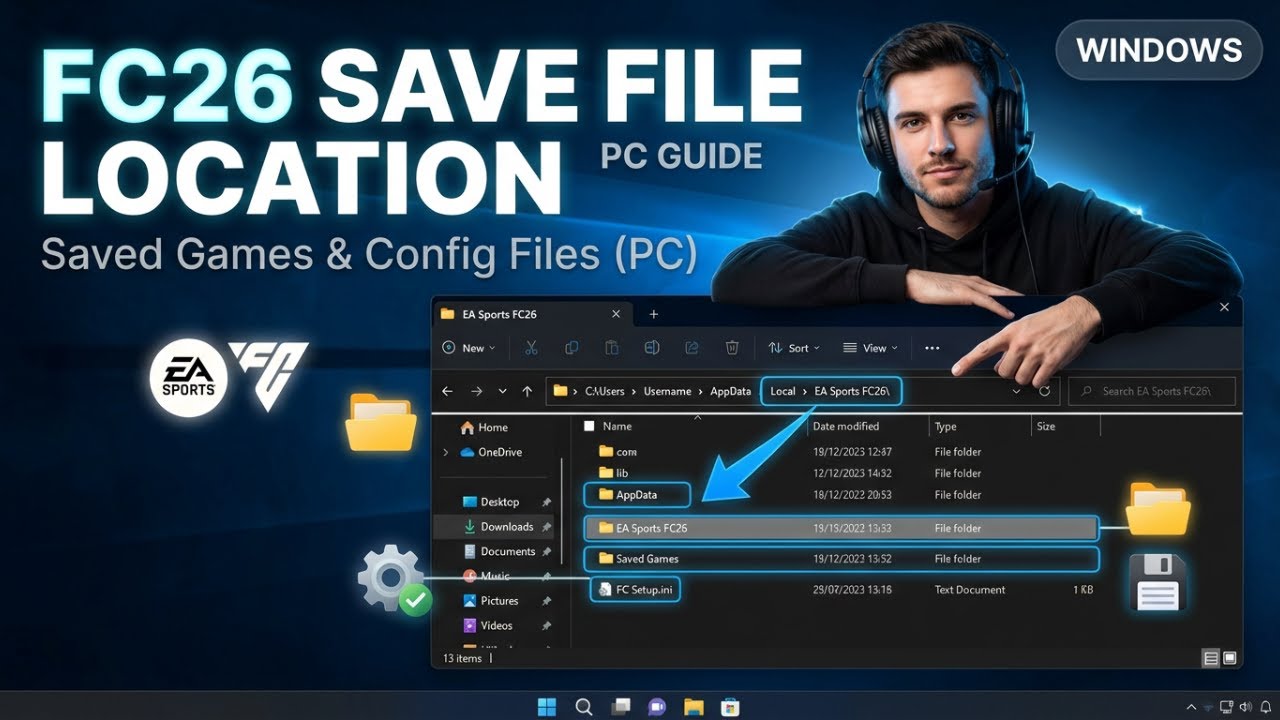 Find Saved Game Files and Config File in EA Sports FC26 (Step-by-Step ...