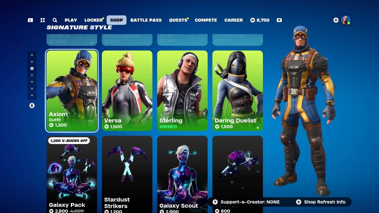 FORTNITE BUYING AXIOM - YouTube