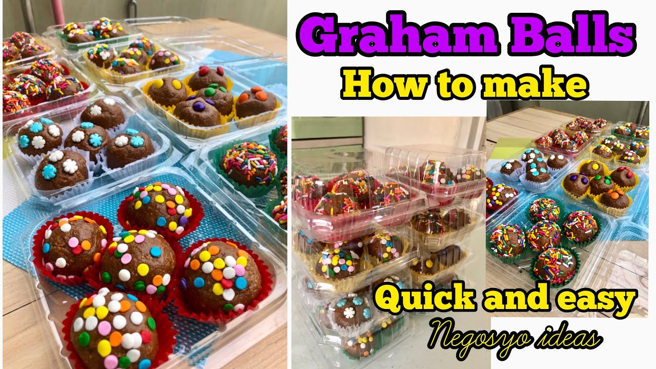 Graham Balls - how to make / quick and easy - NEGOSYO IDEAS - PARTY ...