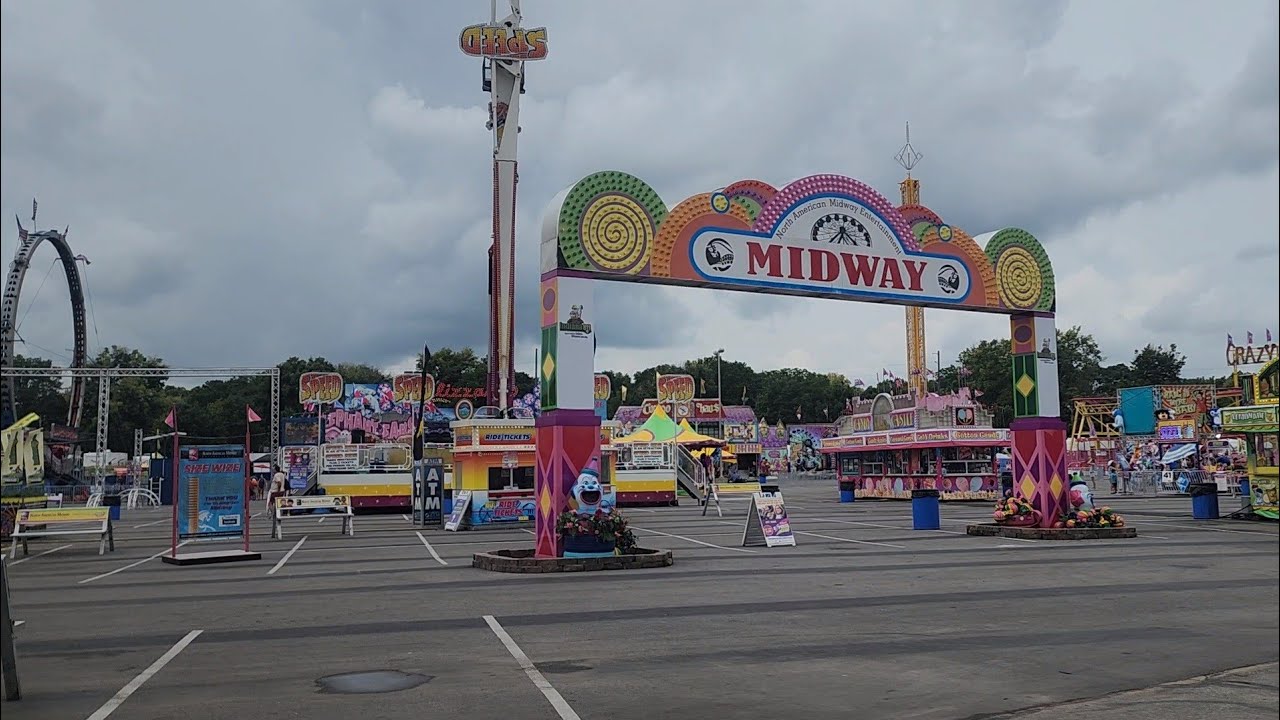 riding the Indiana State Fair tram by the Midway (August 11th, 2023 ...