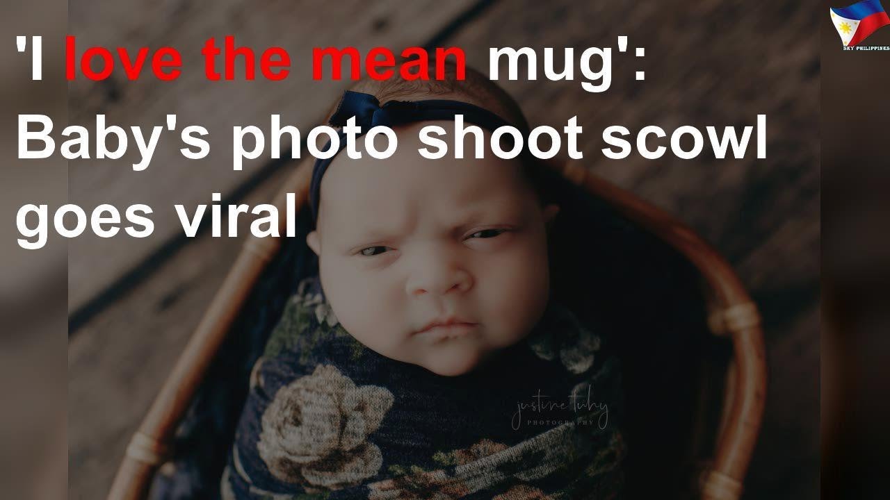 'I love the mean mug': Baby's photo shoot scowl goes viral - YouTube