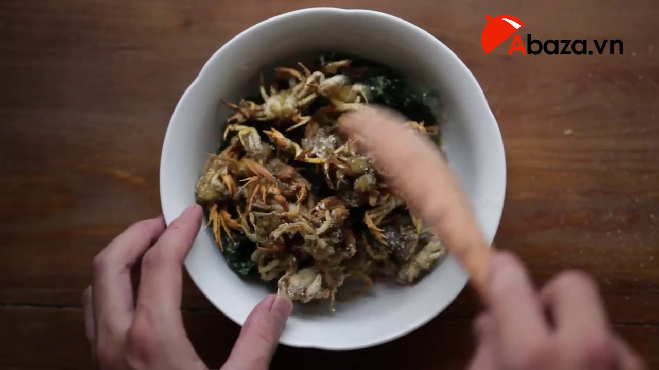 Roasted paddy field crab - YouTube