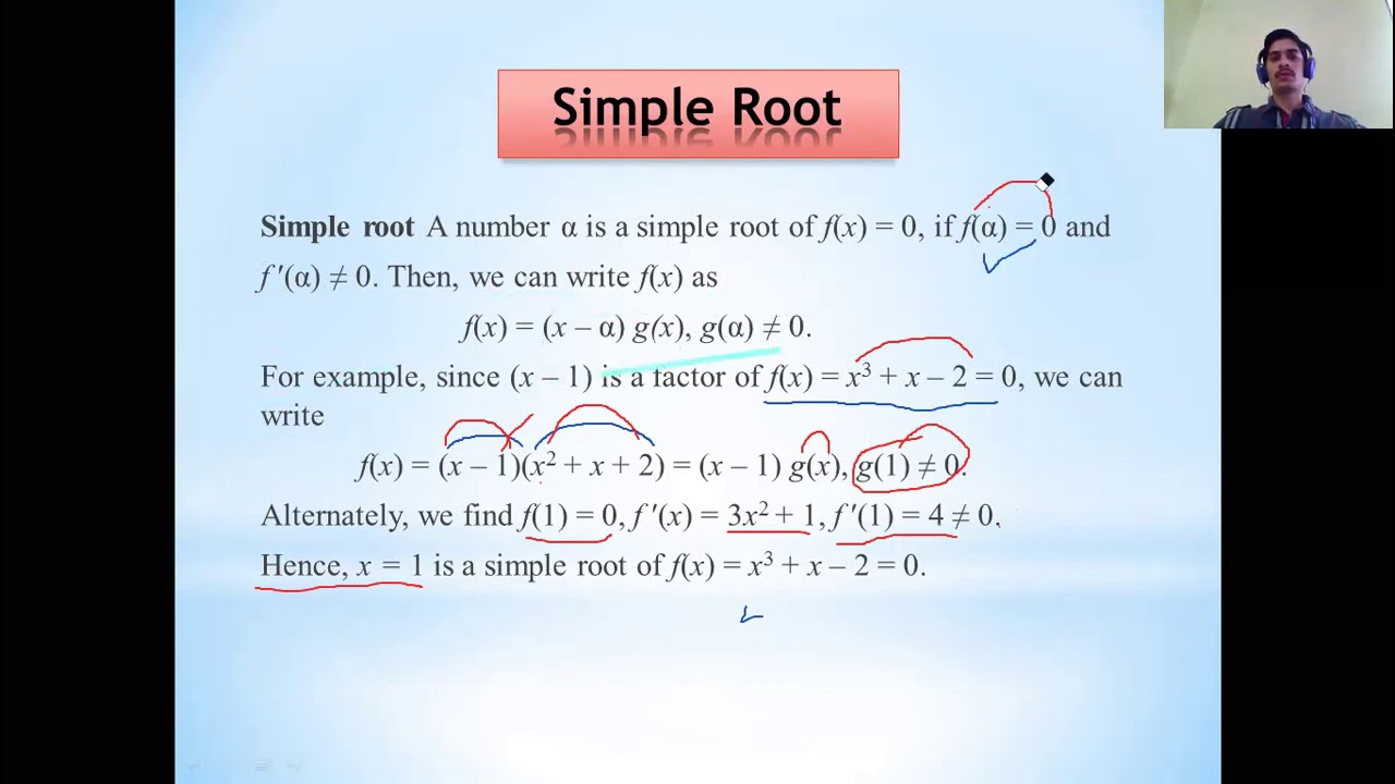 Numerical Analysis - Root of the equation f(x) = 0, Simple Root ...
