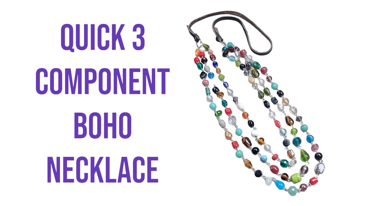 DIY 10 minute multi-strand Boho Inspired Necklace Tutorial - Quick ...