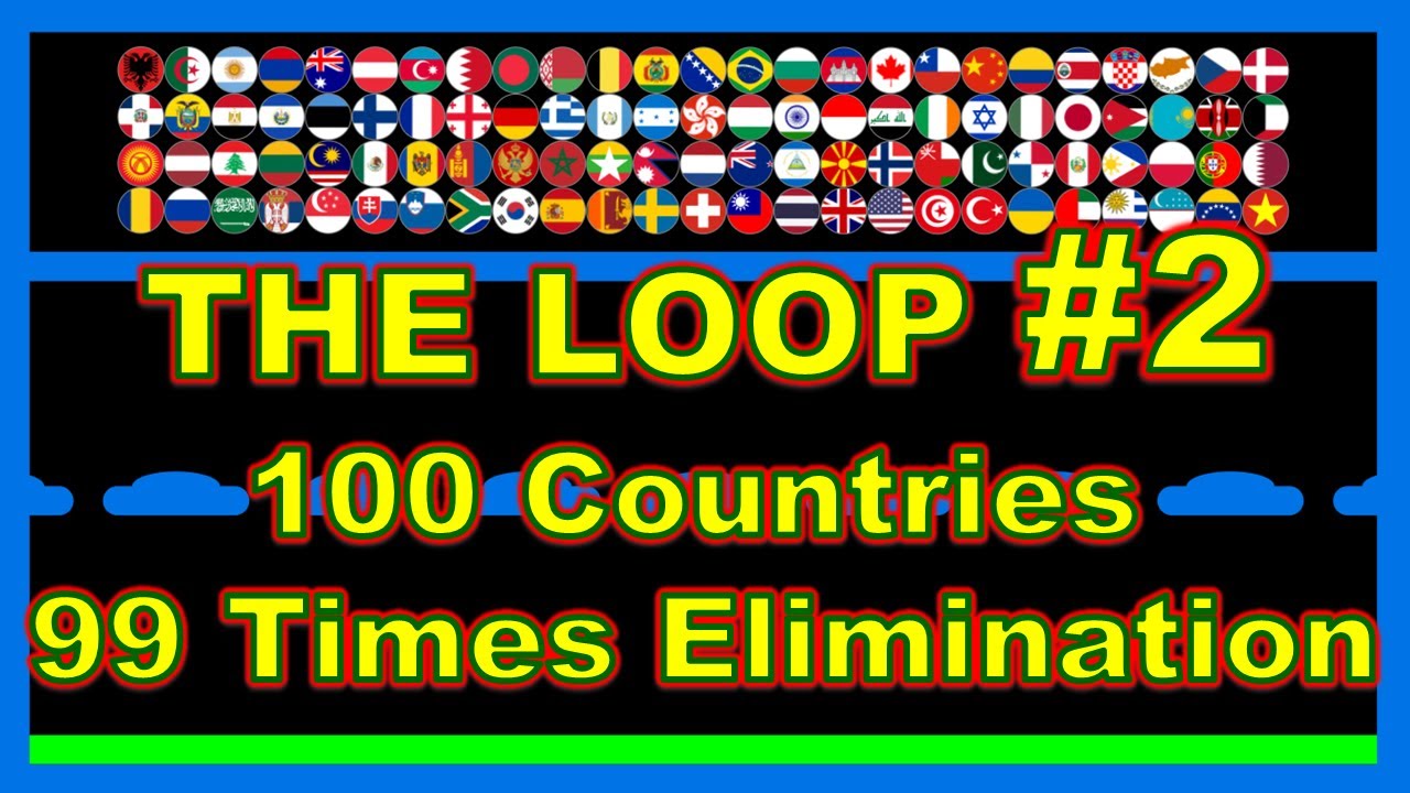 The Loop #2 100 countries 99 times elimination marble race | Marble ...