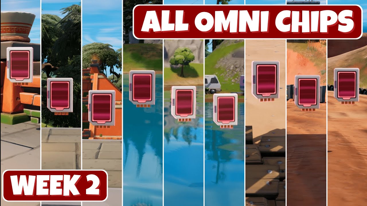 Fortnite All 9 Omni Chips Locations Guide (Week 2) - YouTube