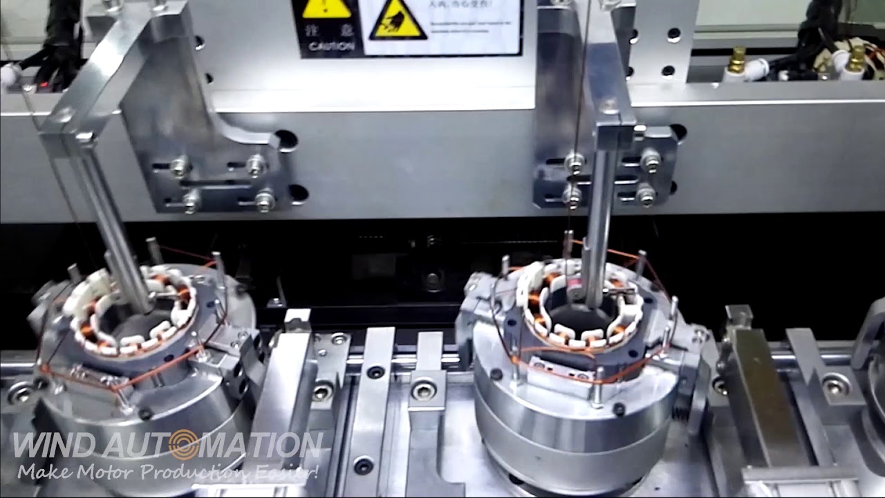 BLDC Needle Winding Machine 4 stations Wind Automation 2020 - YouTube