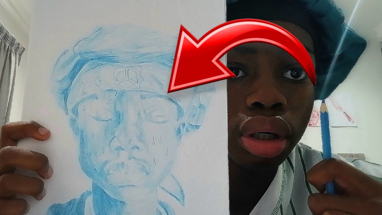 I Drew using BLUE only... - YouTube