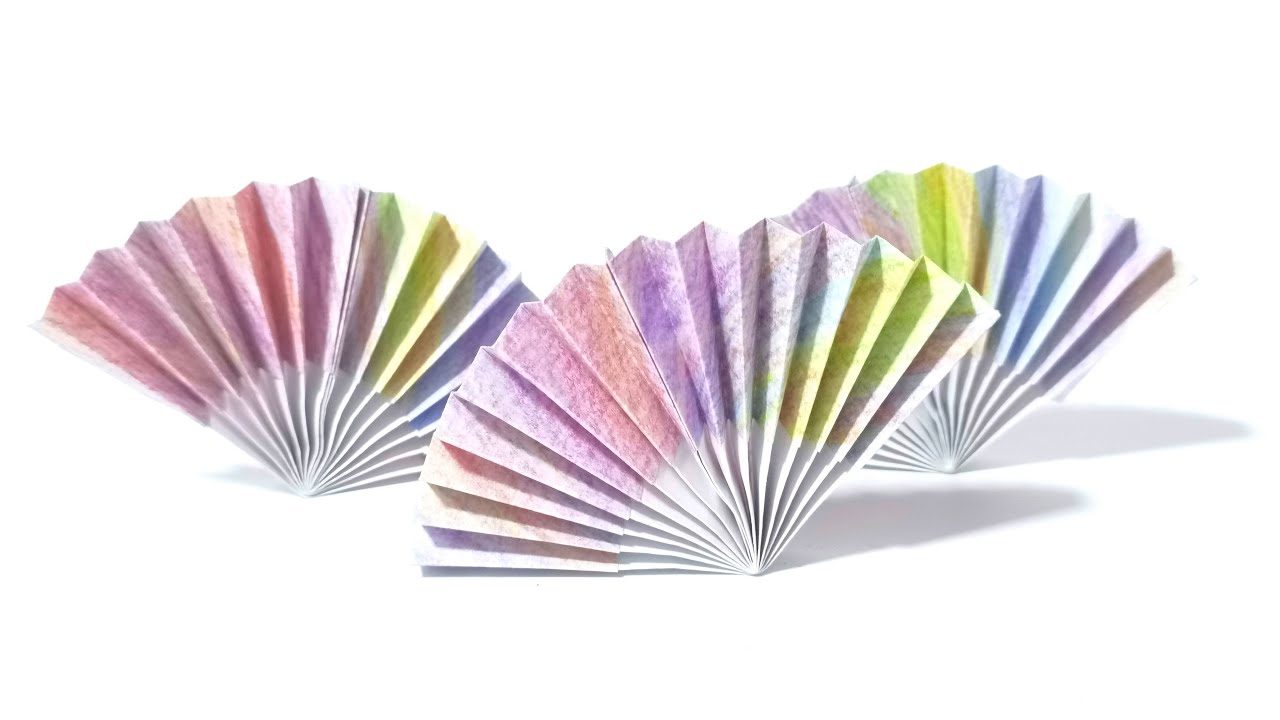 How to Make a Cute Mini Paper Fan | DIY Paper Fan | Origami with Josie ...