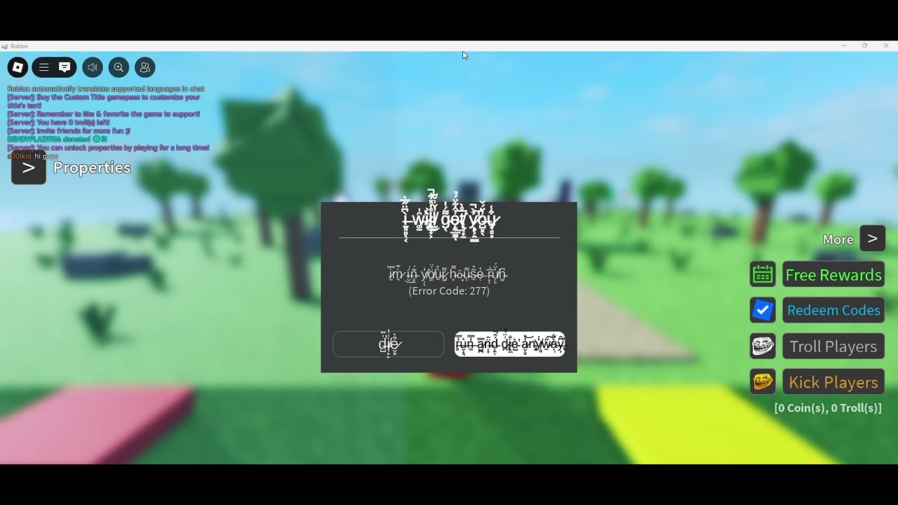 creepy error message - YouTube