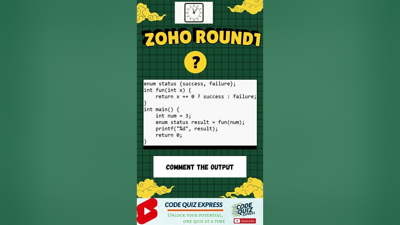 ZOHO Interview Question | Can u Solve this ? | C-debugging - YouTube