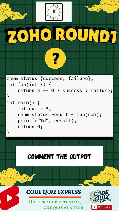 Zoho Interview Question Can U Solve This C Debugging Youtube