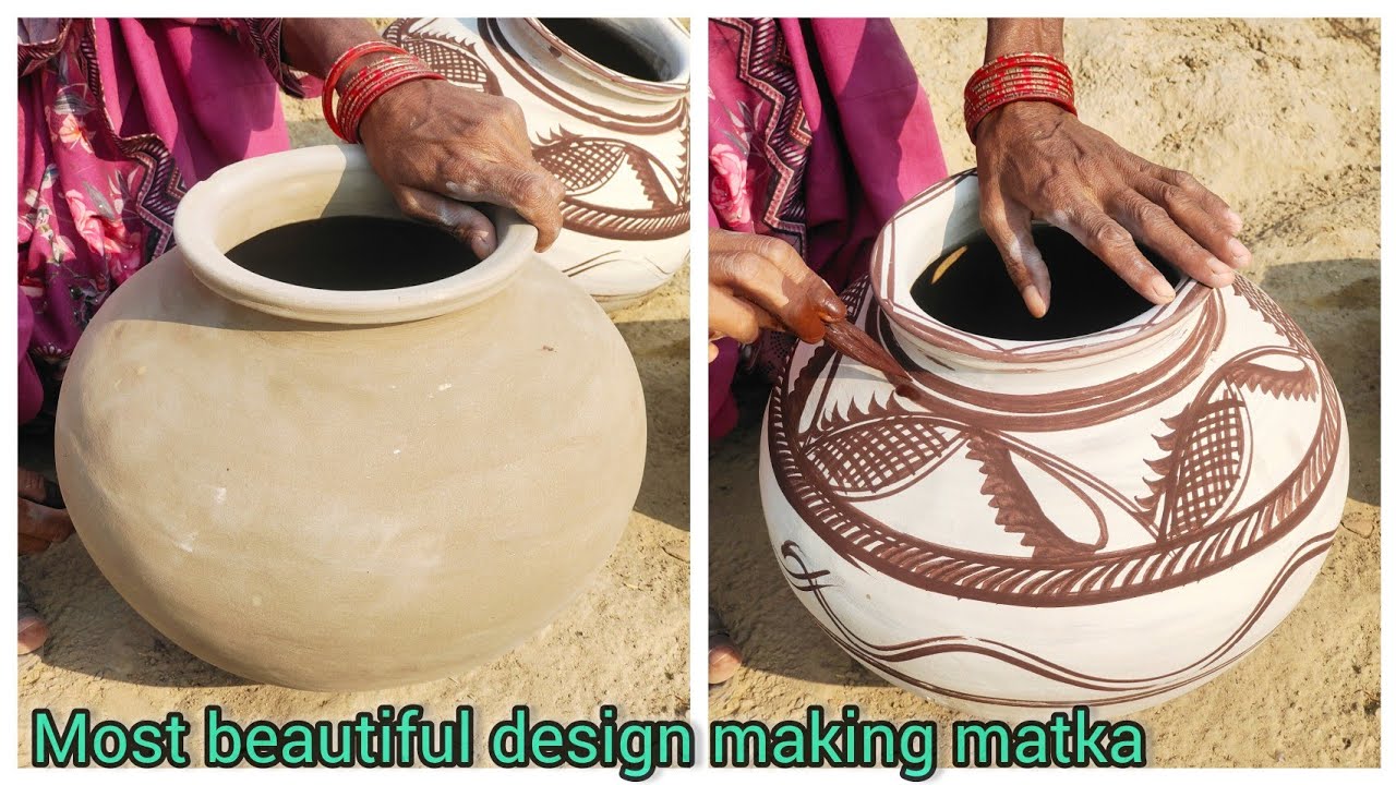pot decoration with mouldit clay |diy matki decoration ideas #clayindia ...