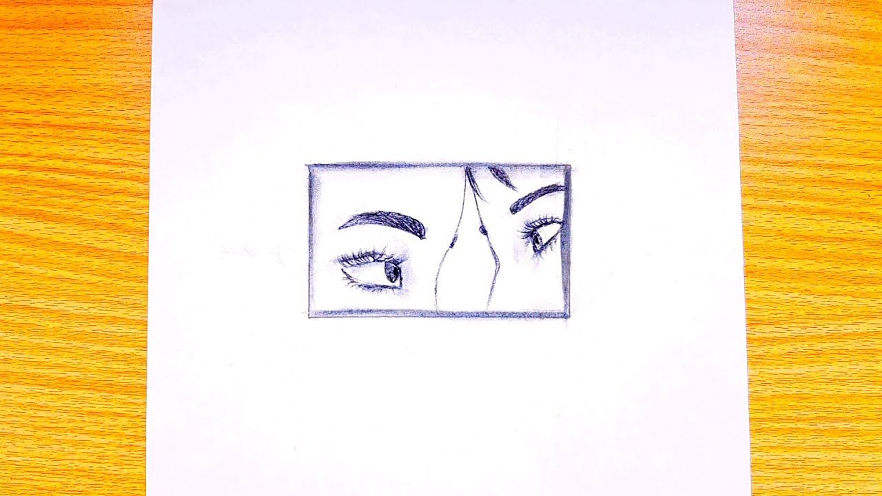 Draw Couple Eyes || Couple Eyes Staring Drawing - YouTube