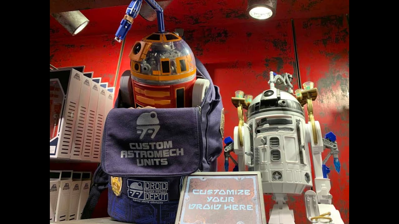 DROID DEPOT AT STAR WARS GALAXY'S EDGE, DISNEYLAND - YouTube