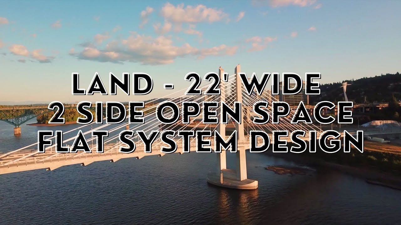 #22' Wide Land.... 2 Sides Open Space.... Flat System Building ...