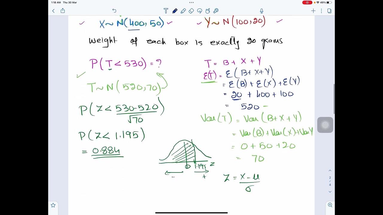 TKMaths A Level Maths S2 Linear Combination of Random Variable June 16/72/Q5 - YouTube