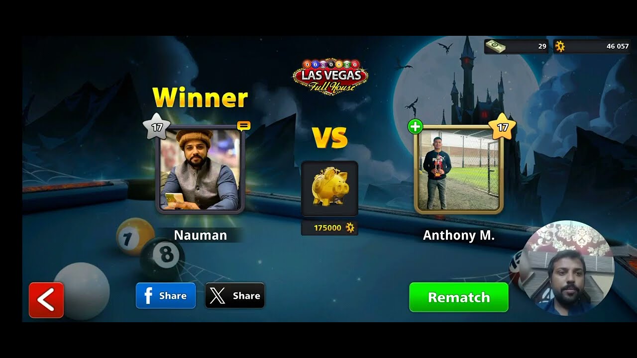 Day 30 Level 16 vs 18 match against Peru player 8 ball pool ...