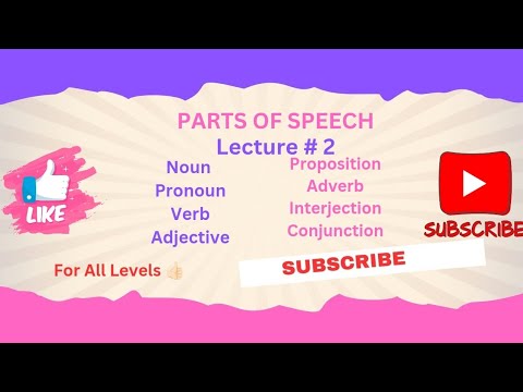 Parts of Speech lecture #2 English for all #youtube #grammar #english # ...