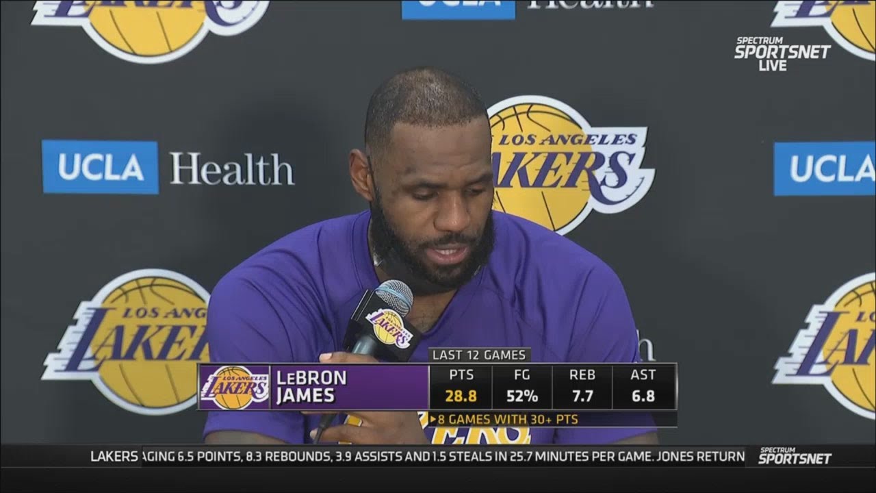 Lebron James Postgame Interview Los Angeles Lakers Lose To Phoenix