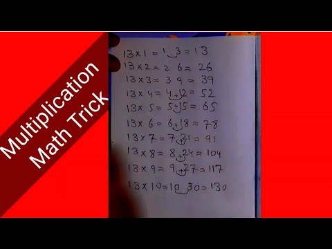 Math Trick multiplication by 13 short and easy learning - YouTube