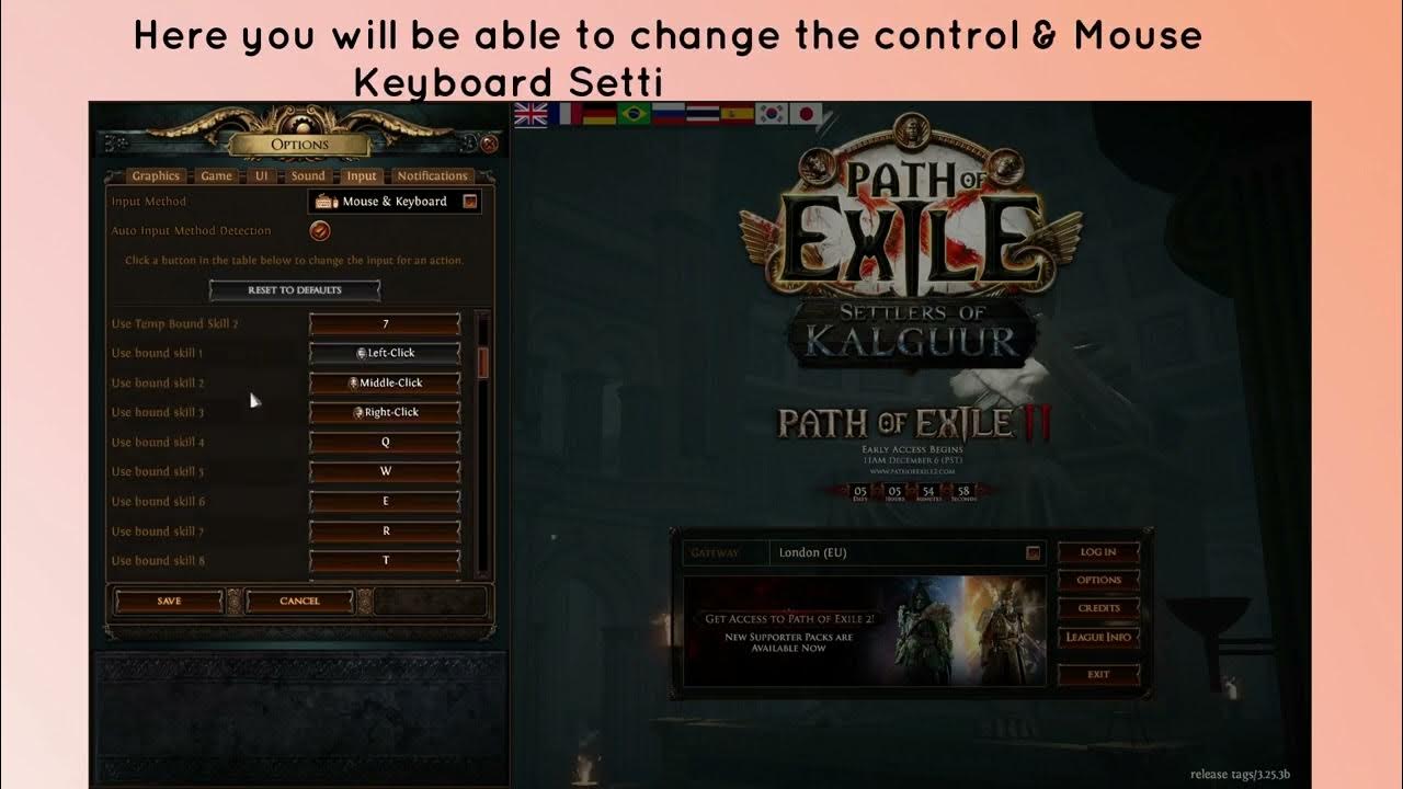 How to Change control & Mouse Keyboard Settings in Path of Exile - YouTube