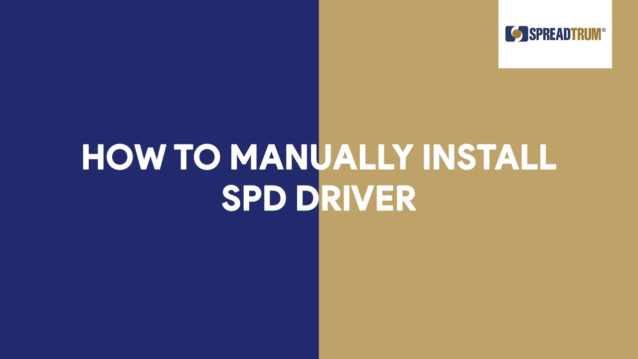 How To Manually Install SPD Driver - [romshillzz] - YouTube