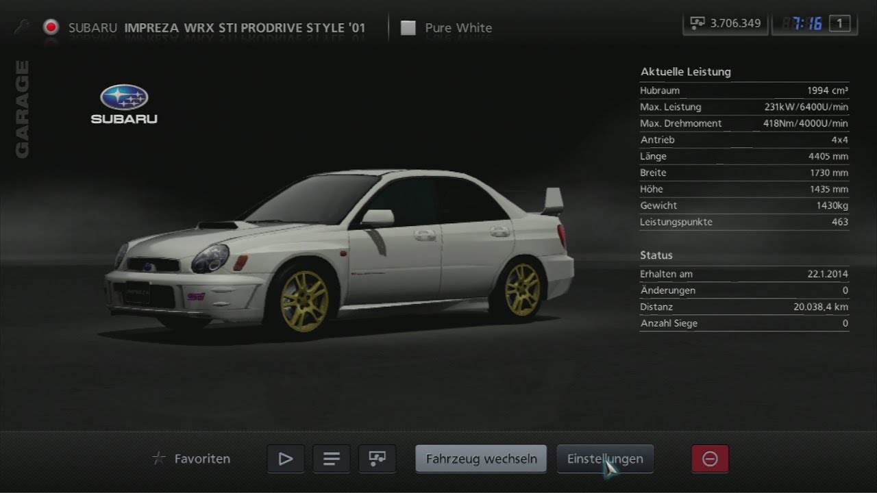 Gran Turismo 5: Subaru Impreza WRX STi Prodrive Style '01 - YouTube