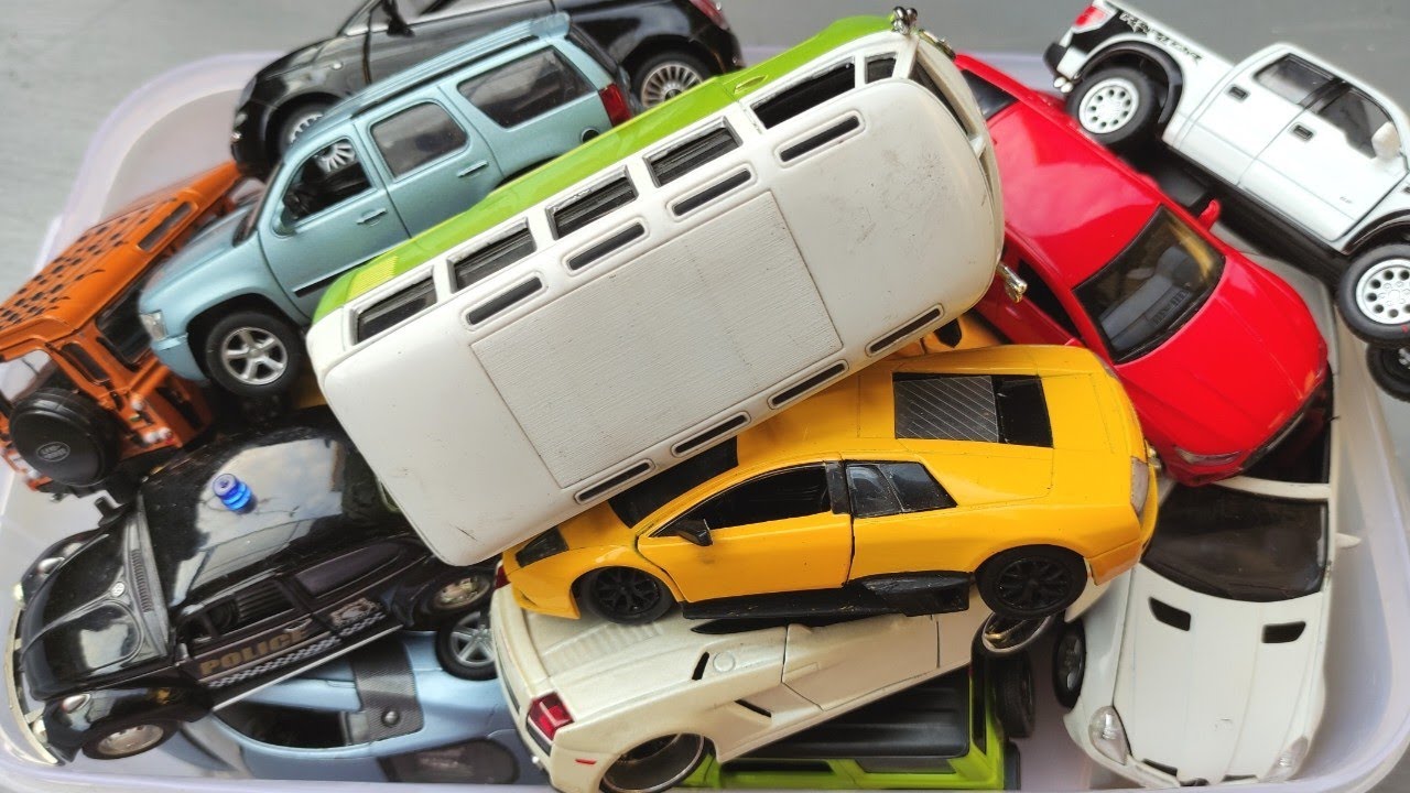 Box full of Cars 1/32 Scale, Volkswagen, Toyota Supra, Lamborghini ...